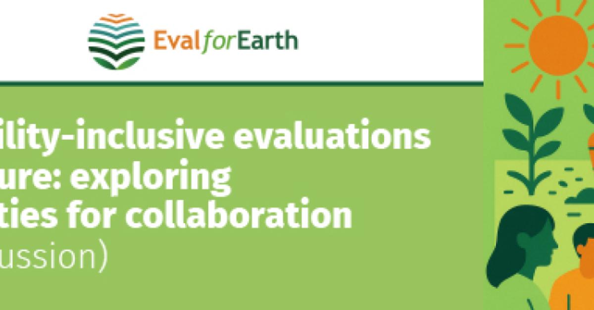 Panel Discussion: Sustainability-inclusive evaluations in agriculture: Exploring opportunities ...